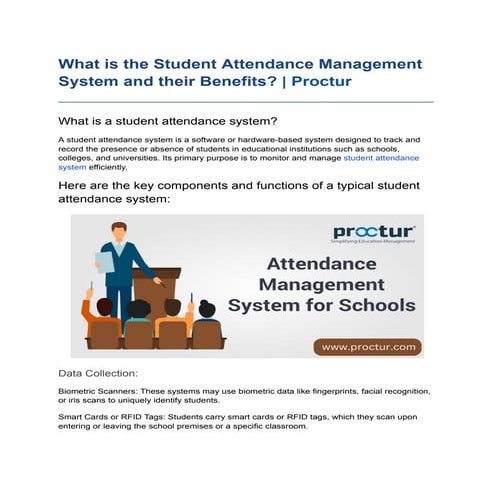 What is the Student Attendance Management System and their Benefits ...