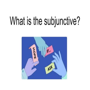 What is the subjunctive? Examples and explanation | PPT
