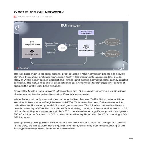 What is the Sui Network : Features and Use Cases | SoluLab | PDF
