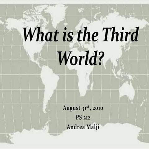 First world n third world comparison | PPTX