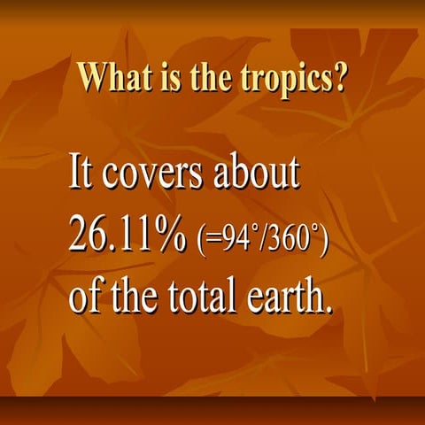 What is the tropics | PPT