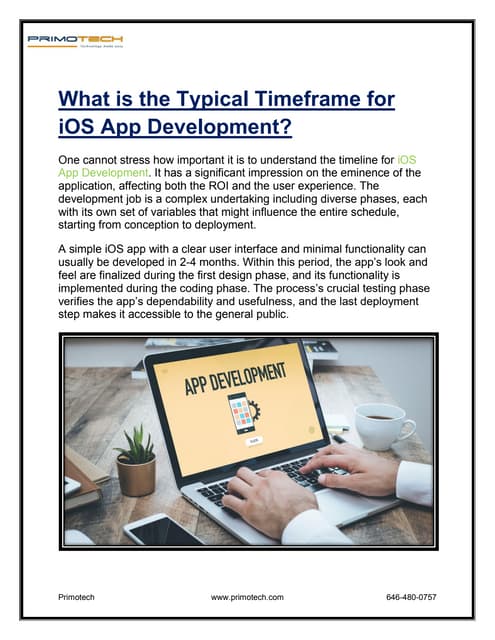 What is the Typical Timeframe for iOS App Development.pdf What is the Typical Timeframe for iOS App Development.pdf