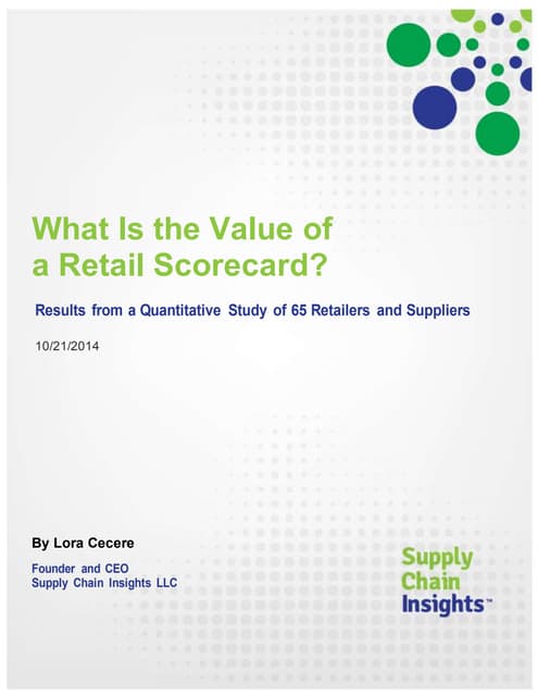 Retail supply chain research | PPT