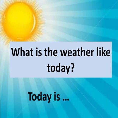 What is the weather like today | PPTX