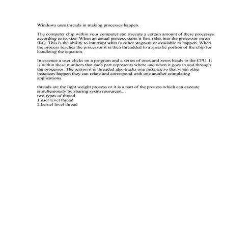 What Is Thread In Os | DOC