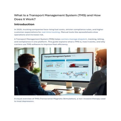 What is TMS? Transportation Management System Explained | PDF
