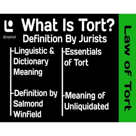 What is Tort Definition By Salmond & Winfield Essentials of tort Law of ...