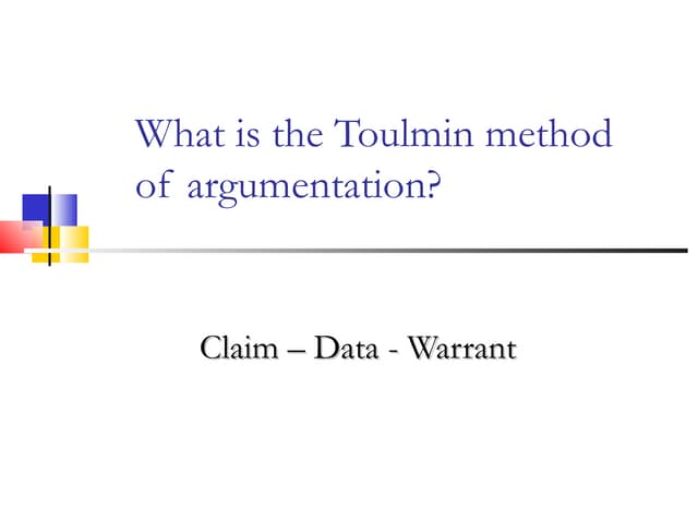 The Toulmin Model of Argument | PPT