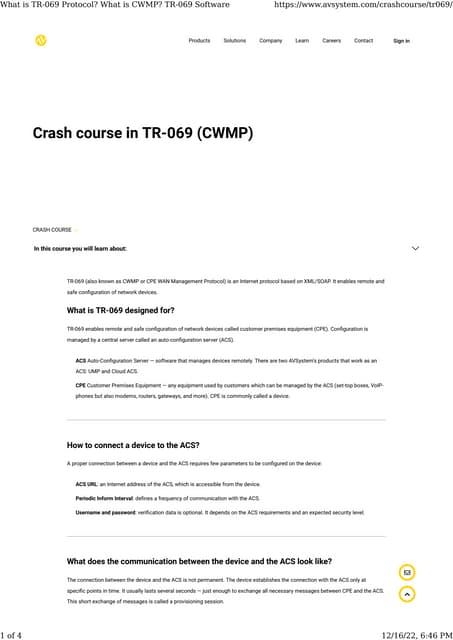 Iot protocols tr 069 | PPTX