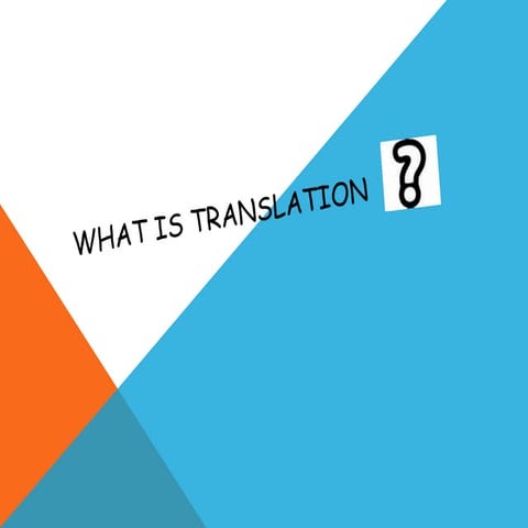 What is translation? | PPT