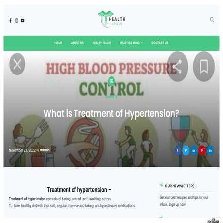 What is treatment of Hypertension? | PPT
