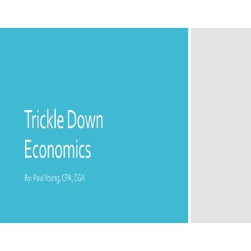 What is trickle down economics | PPT