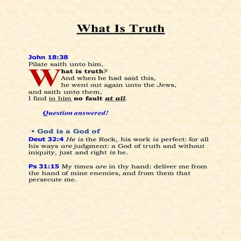 What is truth | DOCX