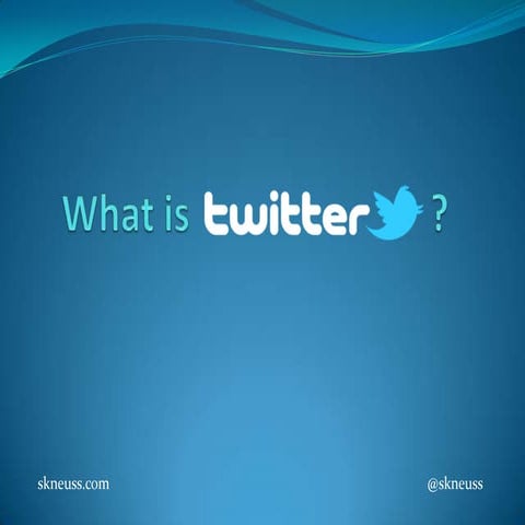 What is Twitter | PPTX | Social Networking | Internet