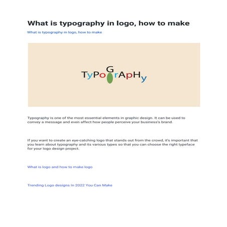 what is typography in logo.pdf | Desktop Publishing | Computer Software ...