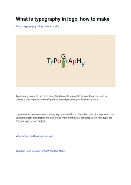 Fundamental Elements of Good Logo Design | PDF