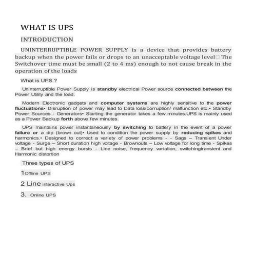 What is ups | PDF
