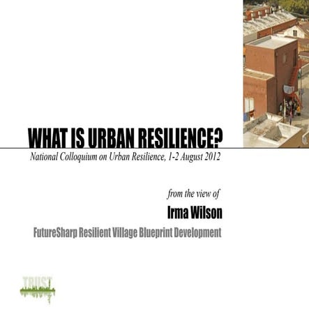 What is urban resilience af | PPTX