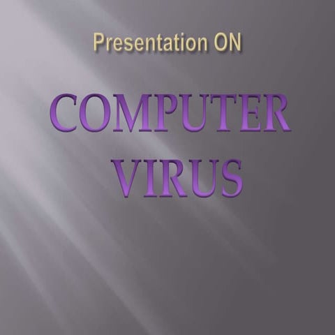 Computer Virus powerpoint presentation