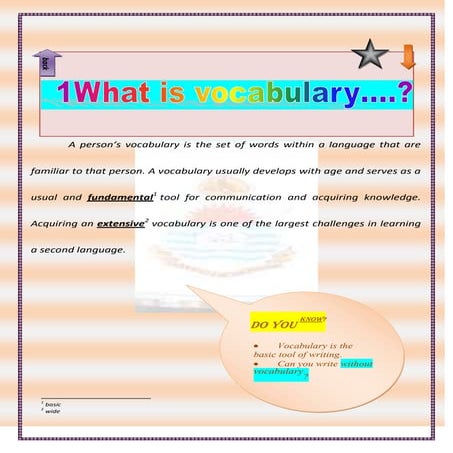 What is vocabulary | DOCX
