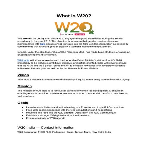 What is W20 | PDF