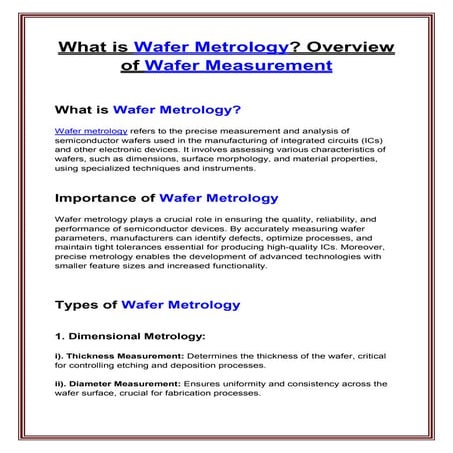 What is Wafer Metrology? Overview of Wafer Measurement.pdf