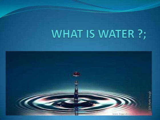 Importance of water | PPT