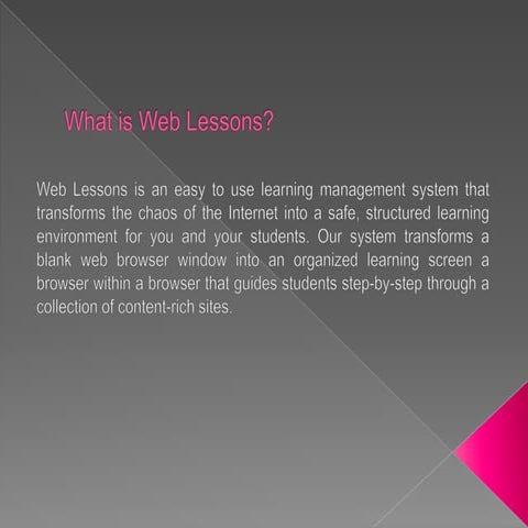 What is web lessons | PPT