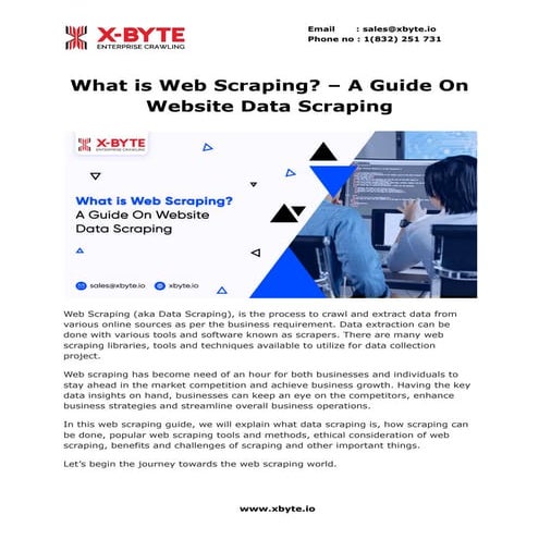 What is Web Scraping? – A Guide On Website Data Scraping | PDF