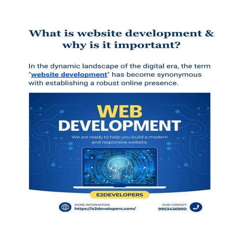 What is website development & why is it important? | PDF | Web ...