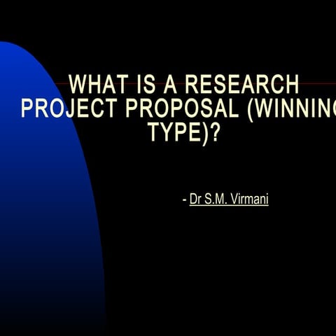 What is winning type research proposal | PPT