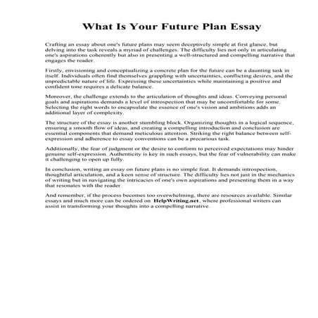 What Is Your Future Plan Essay.pdf