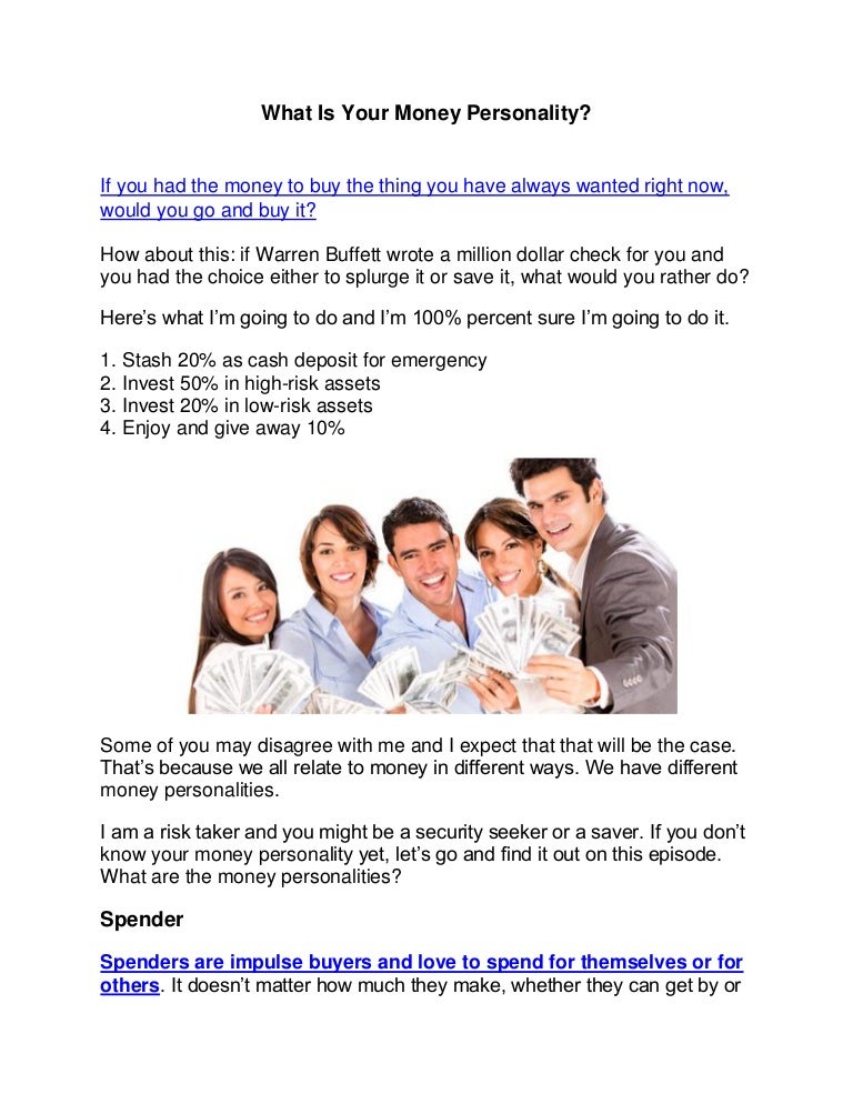 What is your money personality