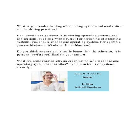 What is your understanding of operating systems vulnerabilitie.docx