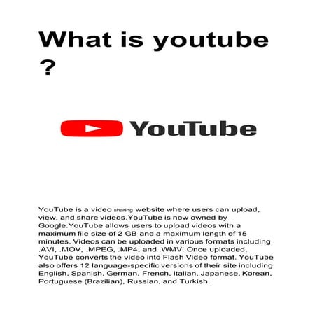 What is youtube . | PDF