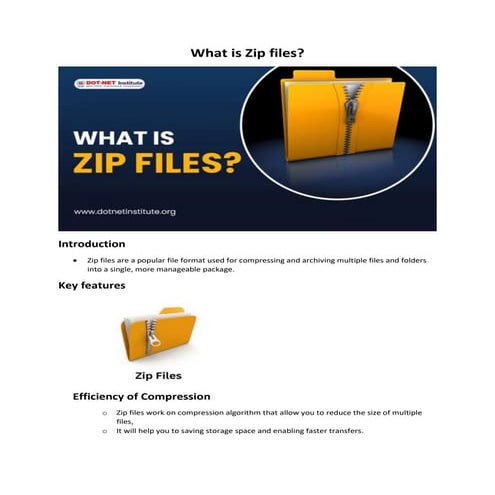 What is Zip files.docx