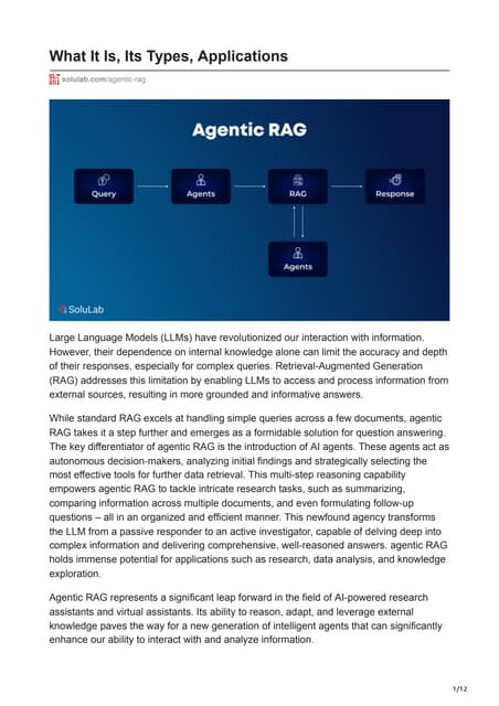 Introduction to RAG (Retrieval Augmented Generation) and its ...