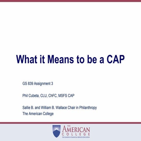 Whatitmeanstobeacap4 | PPTX