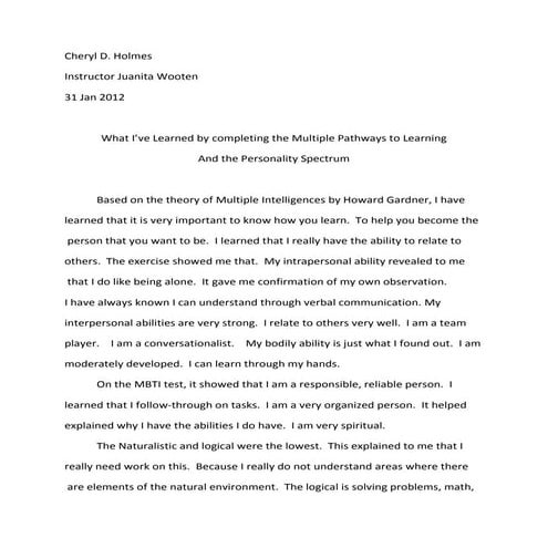 What i've learned | DOCX