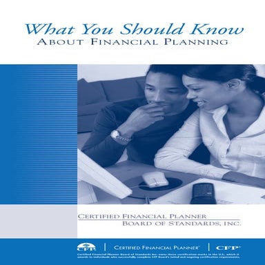 What You Should Know About Financial Planning | PDF