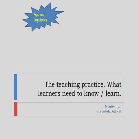 What language learners need to know | PPT
