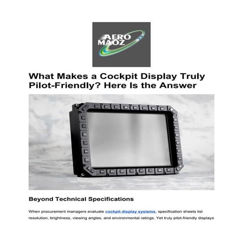 What Makes a Cockpit Display Truly Pilot-Friendly.docx