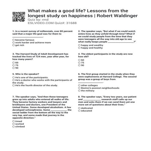 What makes a good life lessons from the longest study on happiness ...