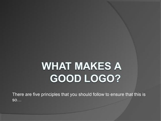 Fundamental Elements of Good Logo Design | PPT