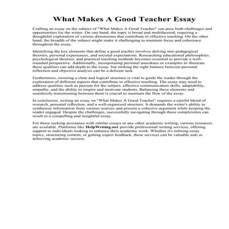 What Makes A Good Teacher Essay.pdf