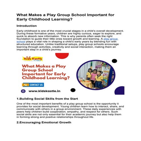 What Makes a Play Group School Important for Early Childhood Learning.docx