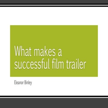 What makes a successful film trailer | PPT