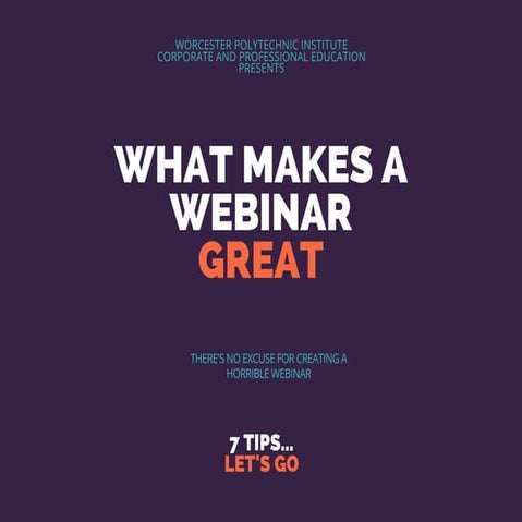 What makes a webinar great | PPT