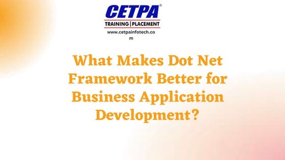 Introduction To Dot Net Pptx Computing Technology And Computing
