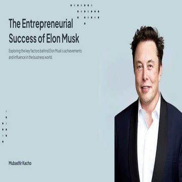 What Makes Elon Musk a Successful Entrepreneur? | PDF